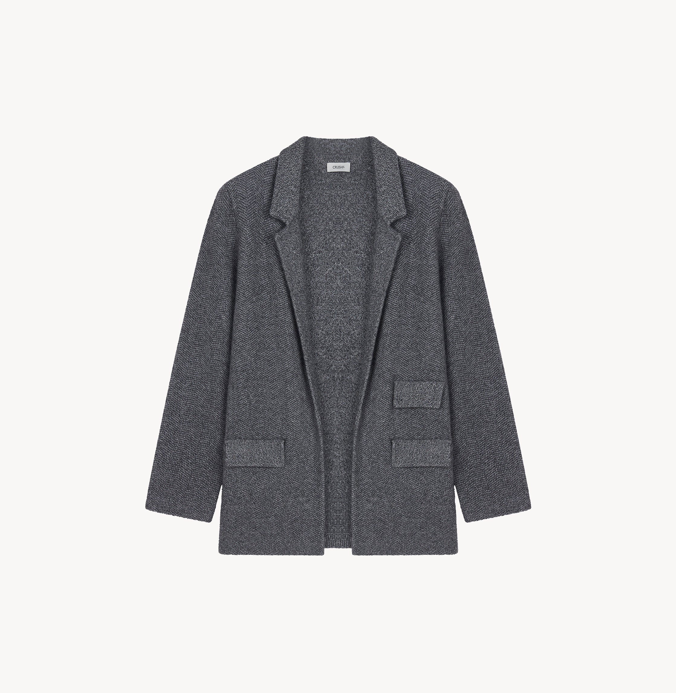 WOOL BLEND HERRINGBONE CASHMERE SUIT – CRUSH Collection