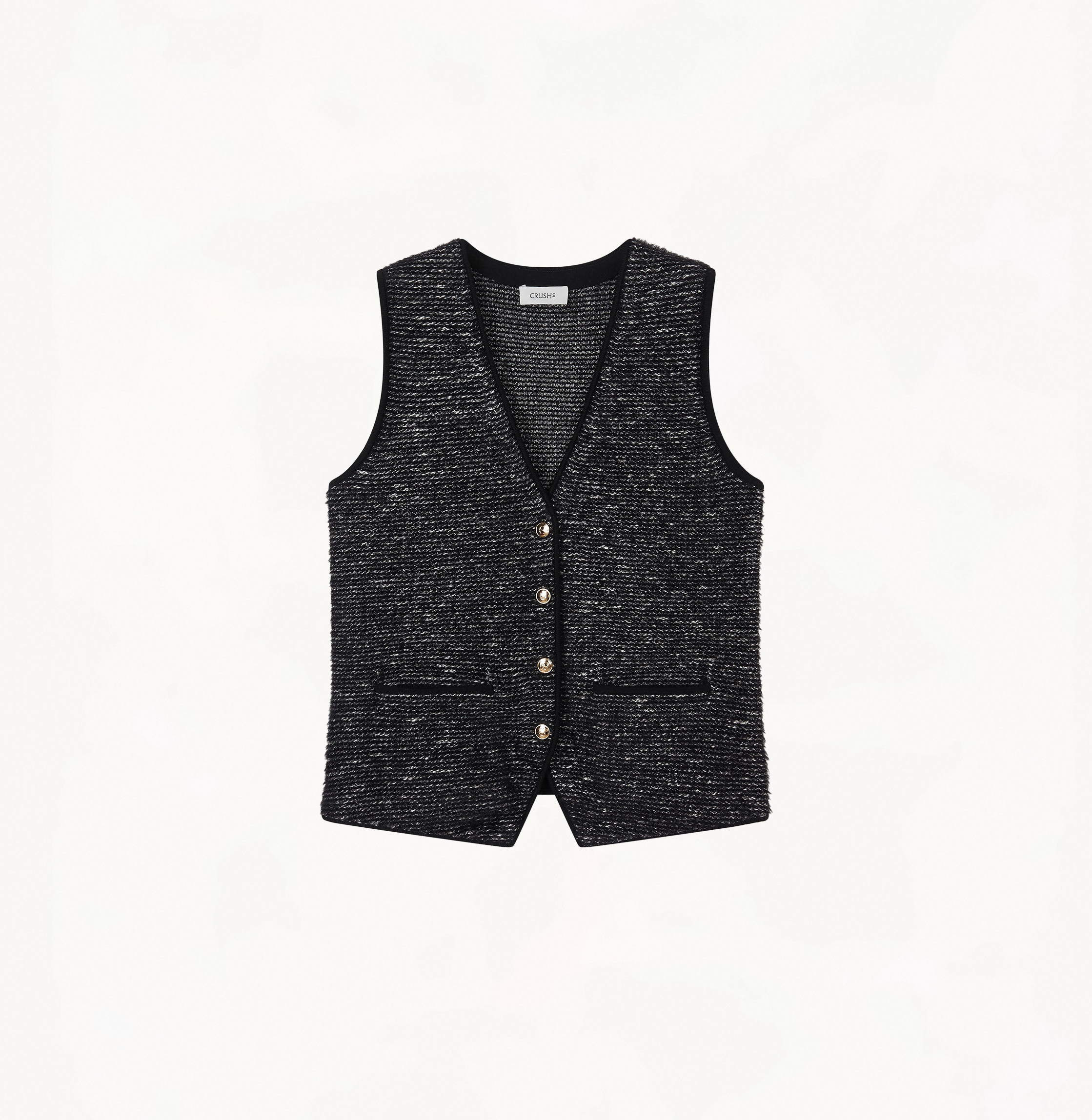 BOUCLÉ JACQUARD KNITTED VEST – CRUSH Collection