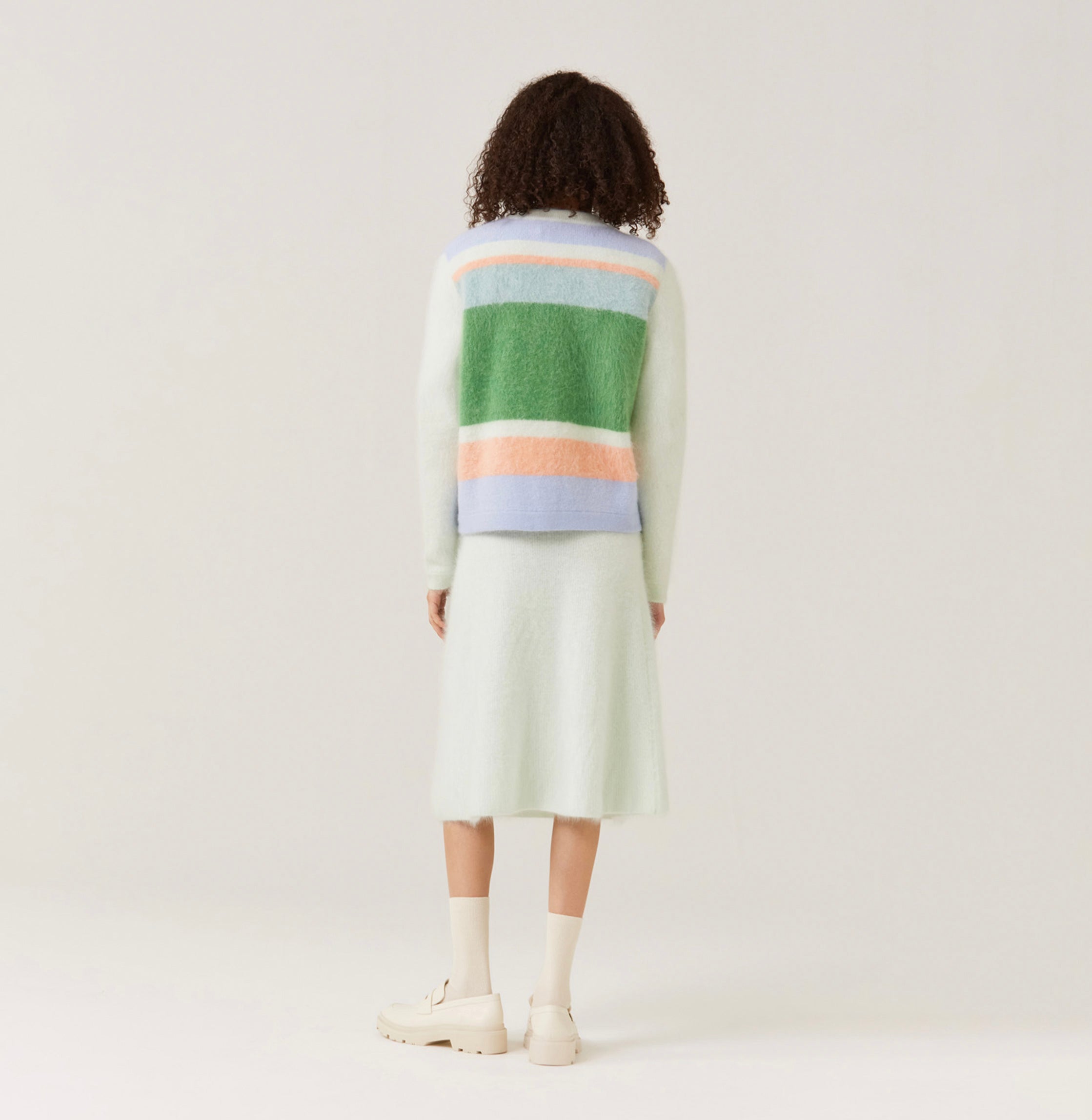 FLUFFY CASHMERE RAINBOW CARDIGAN SWEATER – CRUSH Collection