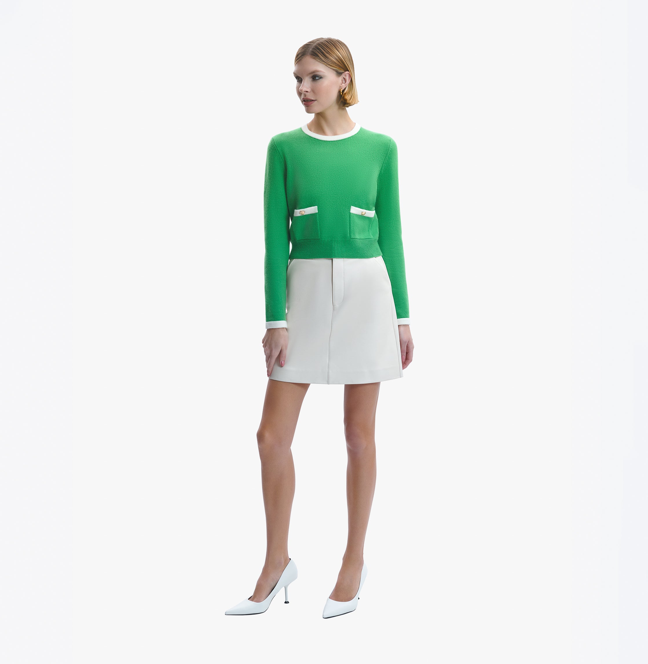 WOMEN'S CASHMERE COLOR-BLOCKED TOP – CRUSH Collection
